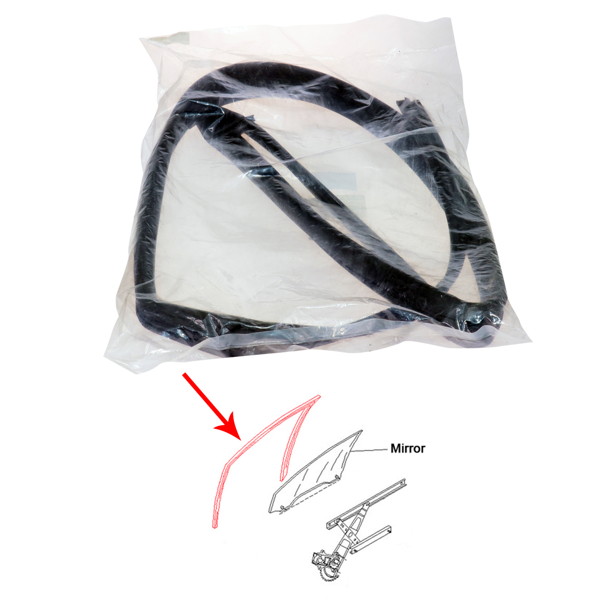 Fit Nissan Datsun Navara Pickup Truckfinder 86-98 Vetro Run Canale Sigillo RH