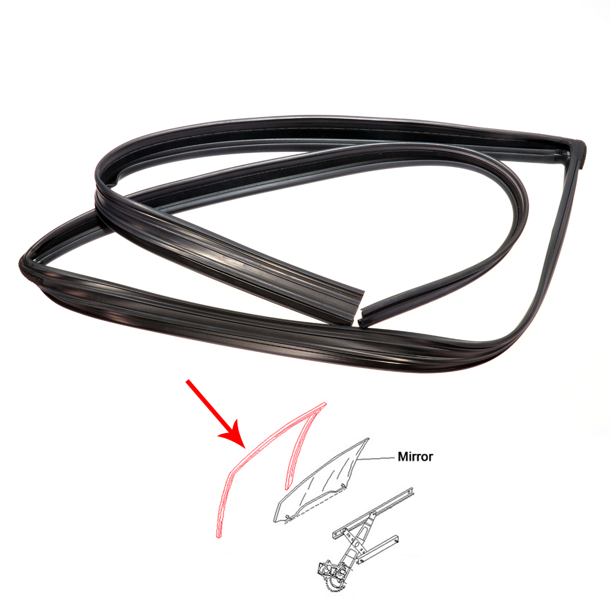 Rear Door Glass Run Channel RH Fit Toyota Corolla 4-Door AE100 CE100 ...