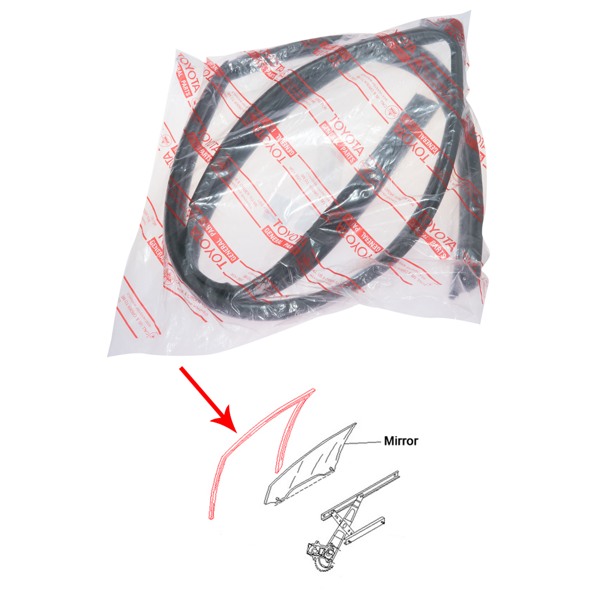 Fit Toyota Fortuner GGN50 KUN61 LAN50 GGN60 05-15 Fr Porta Vetro Canale Corsa Sinistra